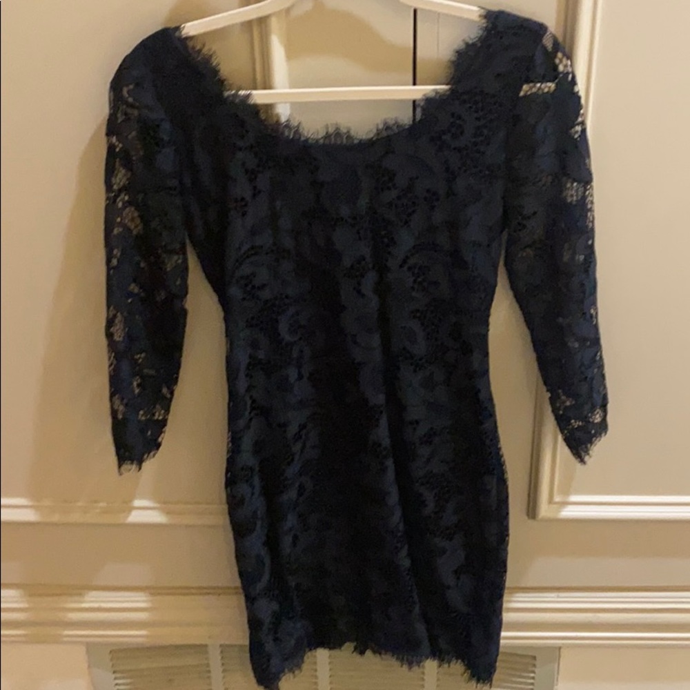 Dvf Zarita Black Lace Dress - Gem